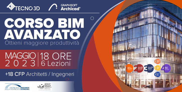 CORSO ONLINE BIM AVANZATO – MAGGIO 2023 – Tecno 3D