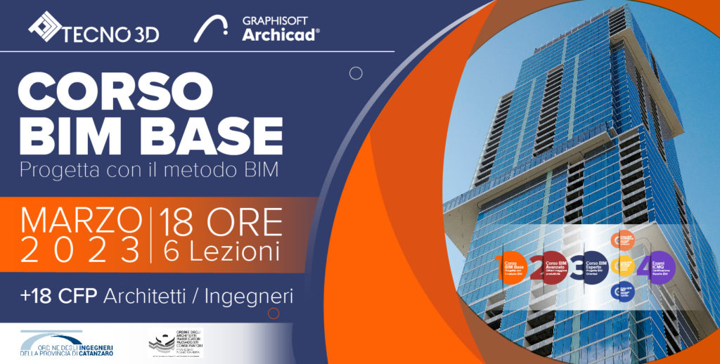 CORSO ONLINE BIM BASE – MARZO 2023 – Tecno 3D