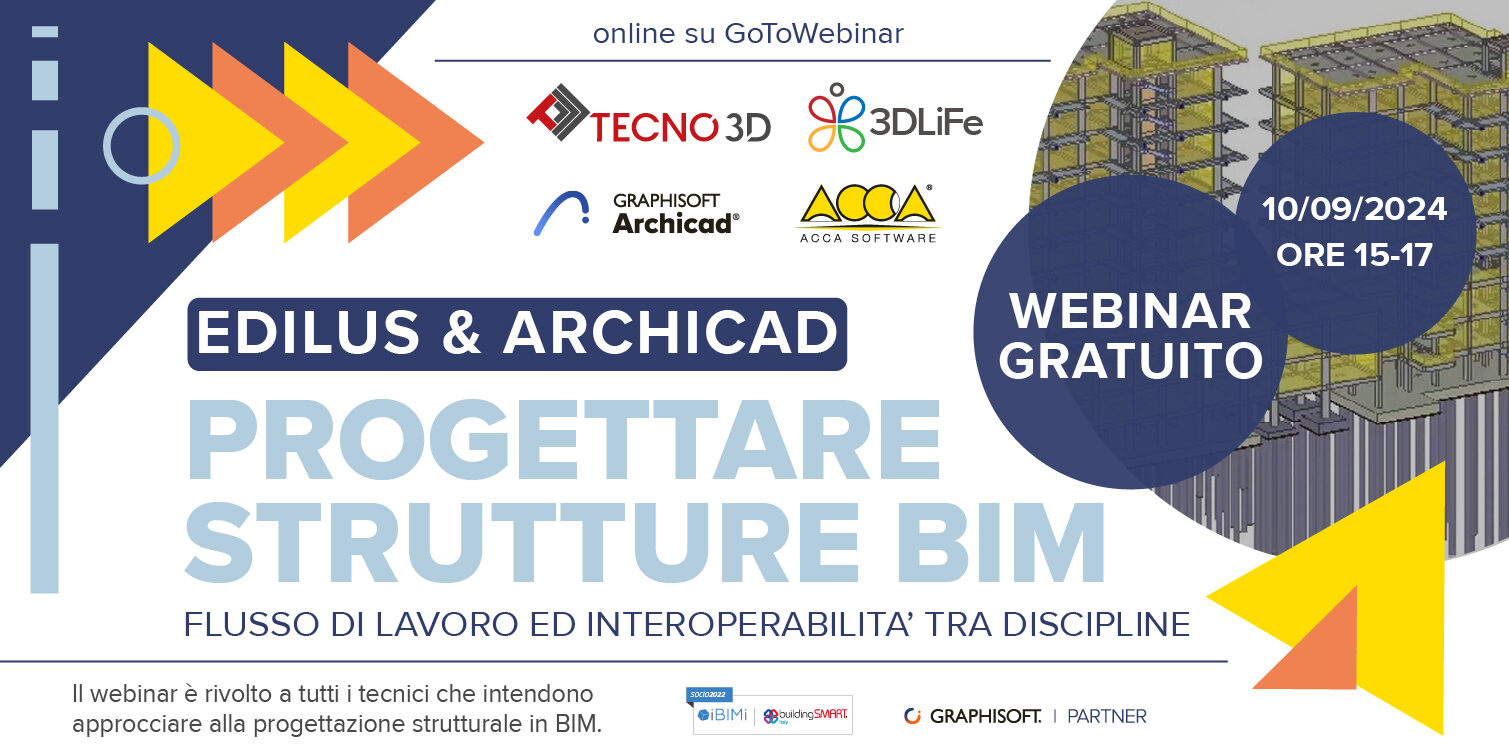 WEBINAR GRATUITO – PROGETTARE STRUTTURE BIM – INTEROPERABILITA’ TRA DISCIPLINE – Tecno 3D